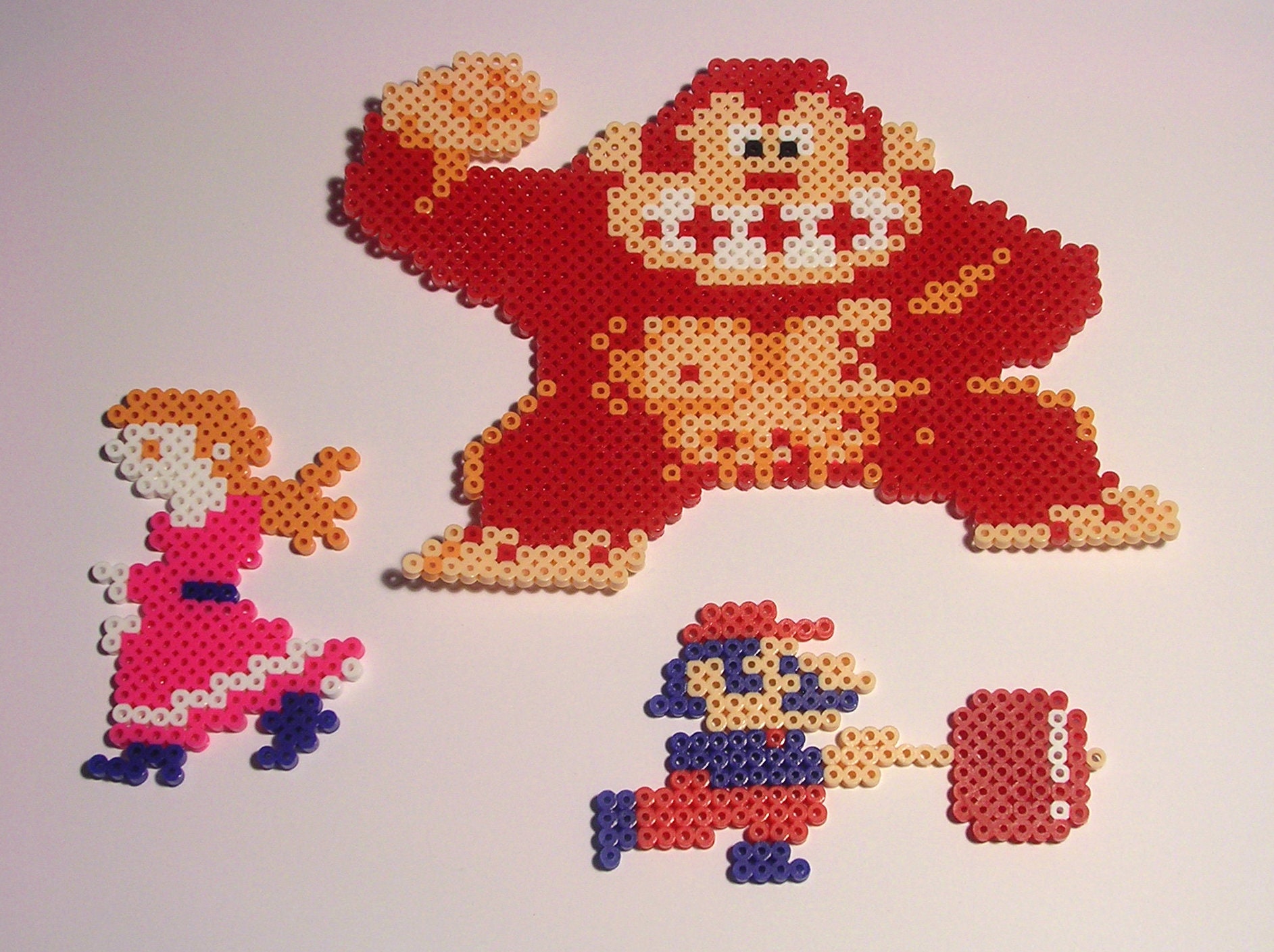 DONKEY KONG Donkey Kong / Pauline / Mario Pixel Bead | Etsy