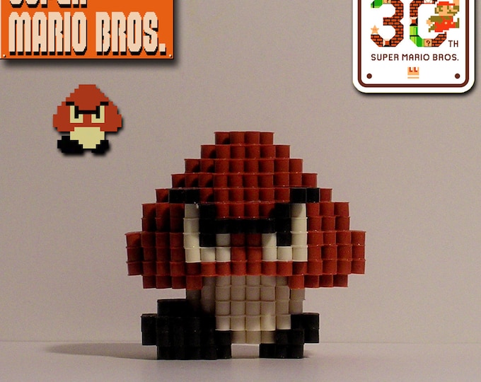 SUPER MARIO BROS. 3D Goomba pixel Bead Figure - Etsy