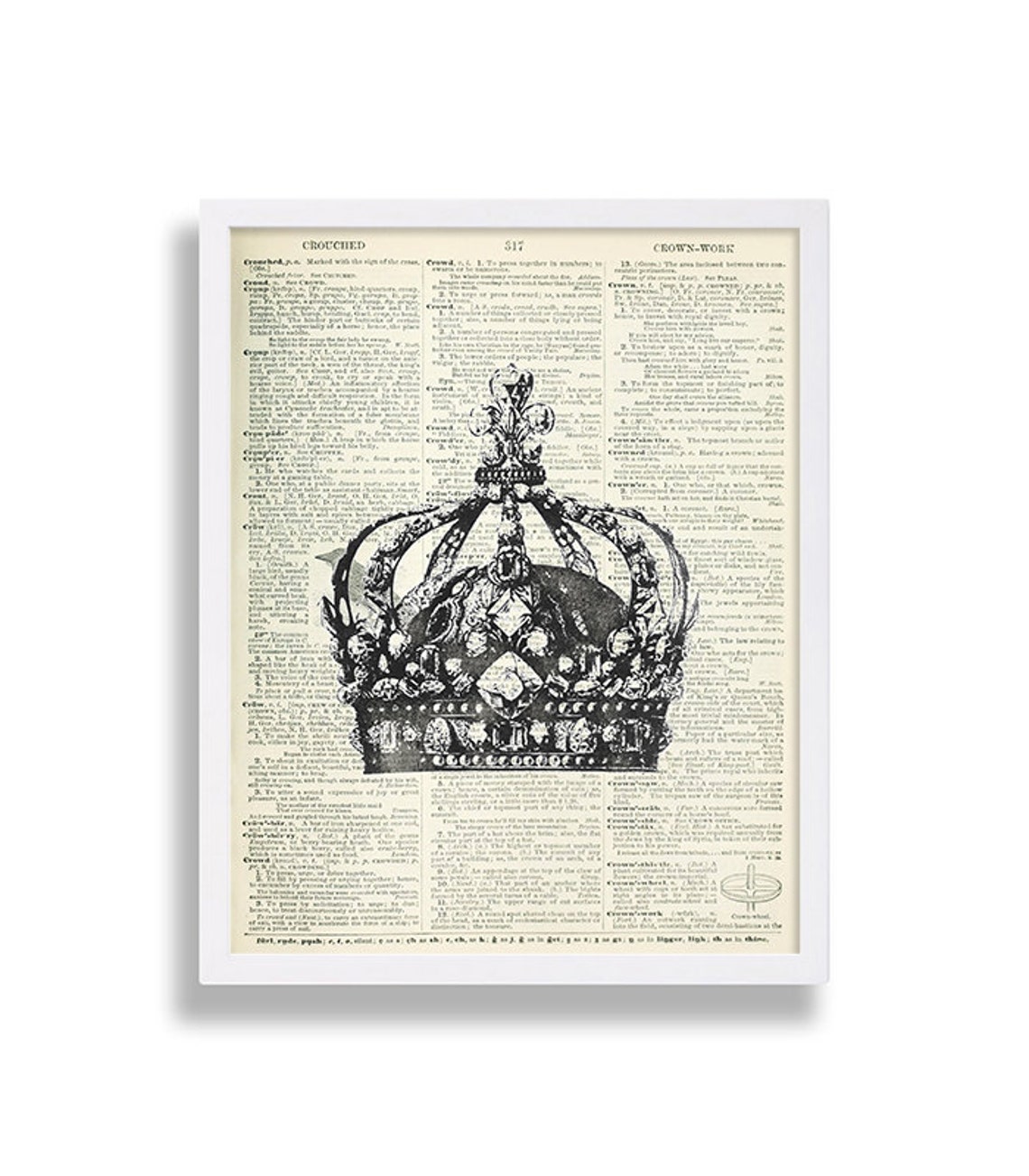 Royal Crown Print Royalty Decor Living Room Art Print Jewels Art ...