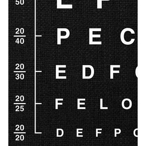 Eye Chart Print Modern Art Black and White Decor Eyechart Oculist Chart ...