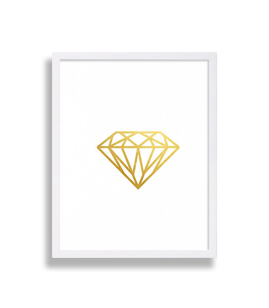 Diamond Print Faux Shiny Gold Art Print Modern Home Decor Fancy Wall ...