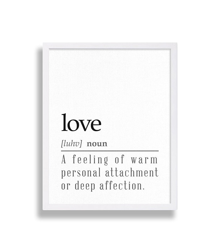 Definition Print Love Art Print Bedroom Decor Valentines Gift | Etsy