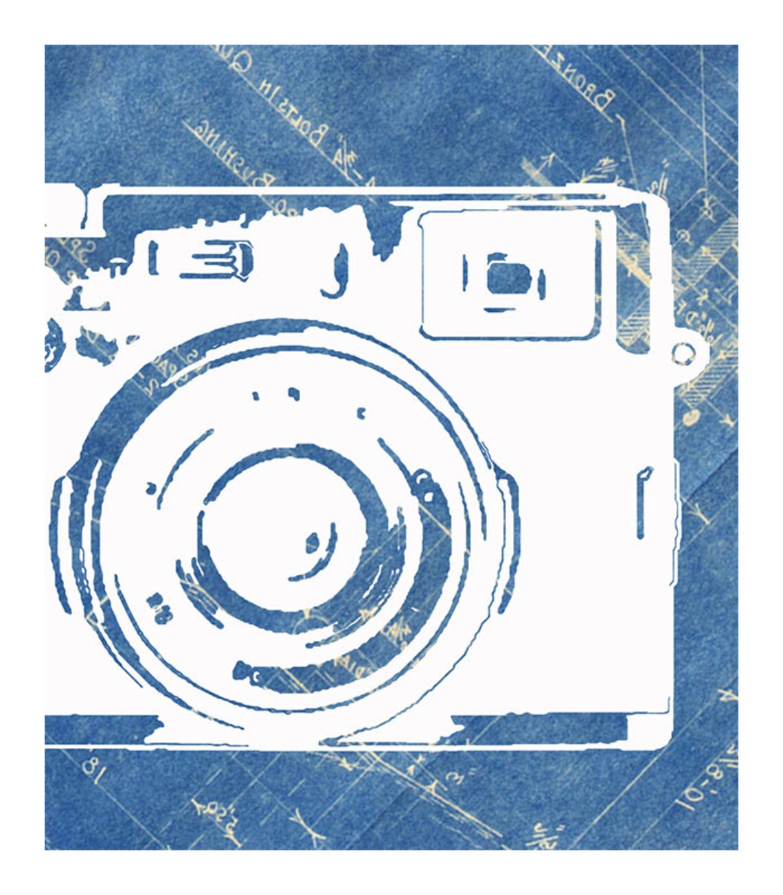 Camera Art Print Gift for Photographer Blueprint Art Home | Etsy