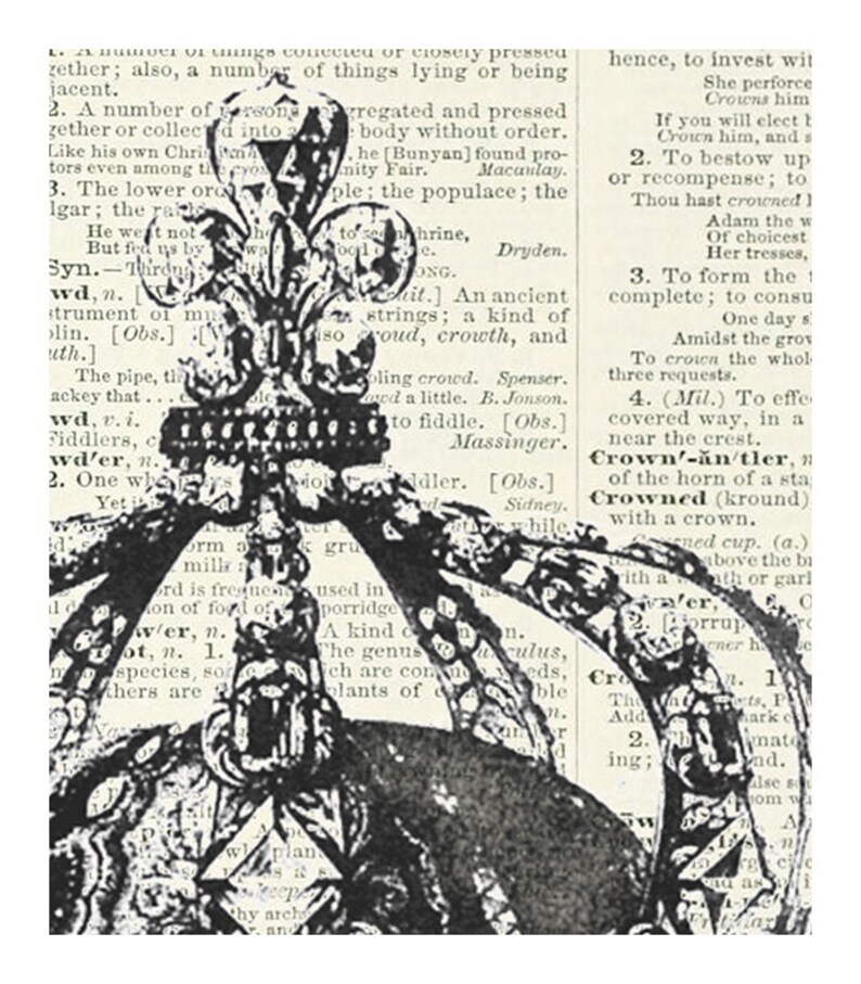 Royal Crown Print Royalty Decor Living Room Art Print Jewels Art ...
