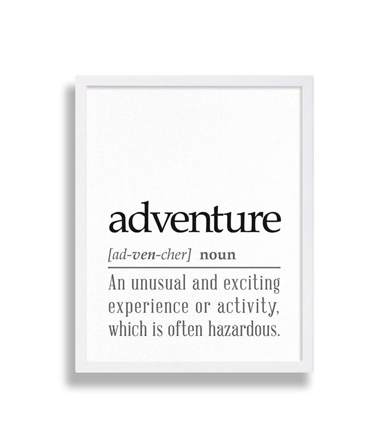 Adventure Art Print Dictionary Definition Print Gift for Traveler New ...