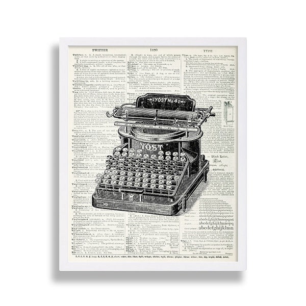 Typewriter Print - Etsy
