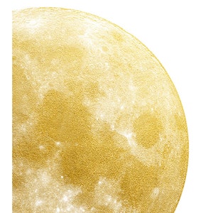 Moon Print Faux Gold Foil Wall Art Gold Artwork Moon Poster Modern Art ...