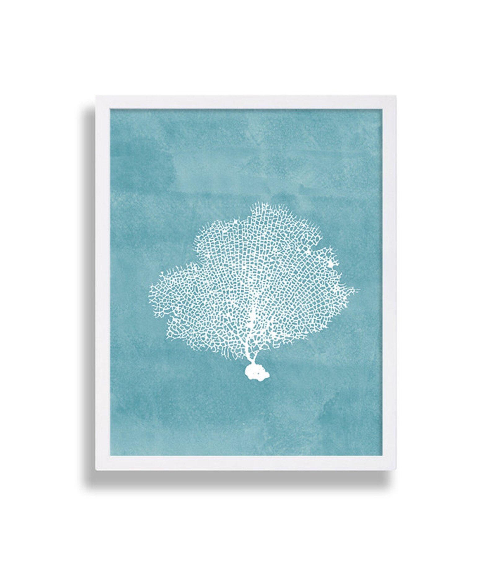 Coral Art Prints Teal Blue Prints Coral Prints Water Color Art | Etsy