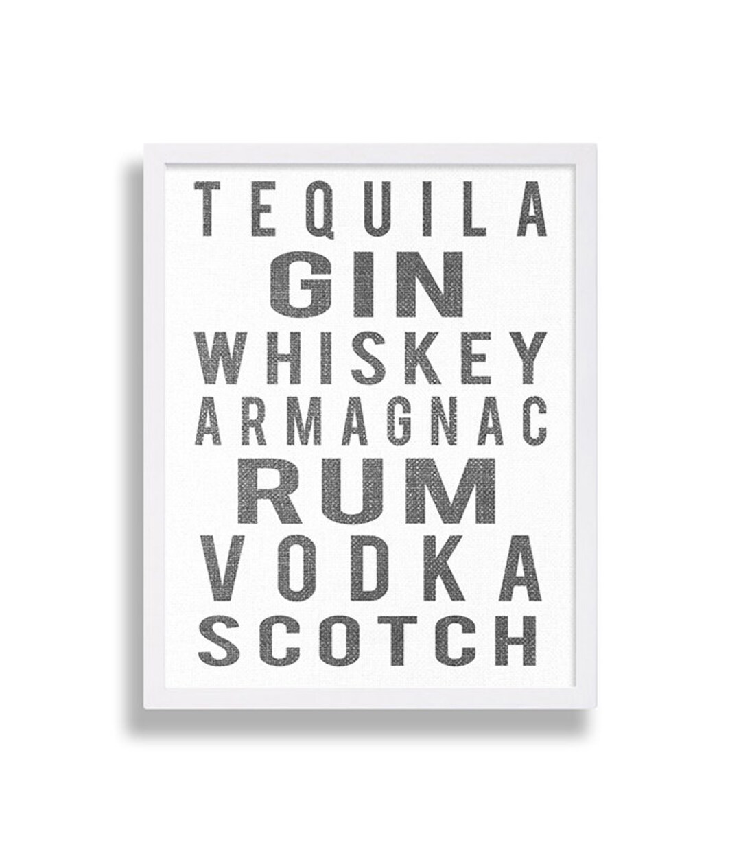 Bar Sign Alcohol Art Liquor Art Print Gin Poster Grey Decor - Etsy
