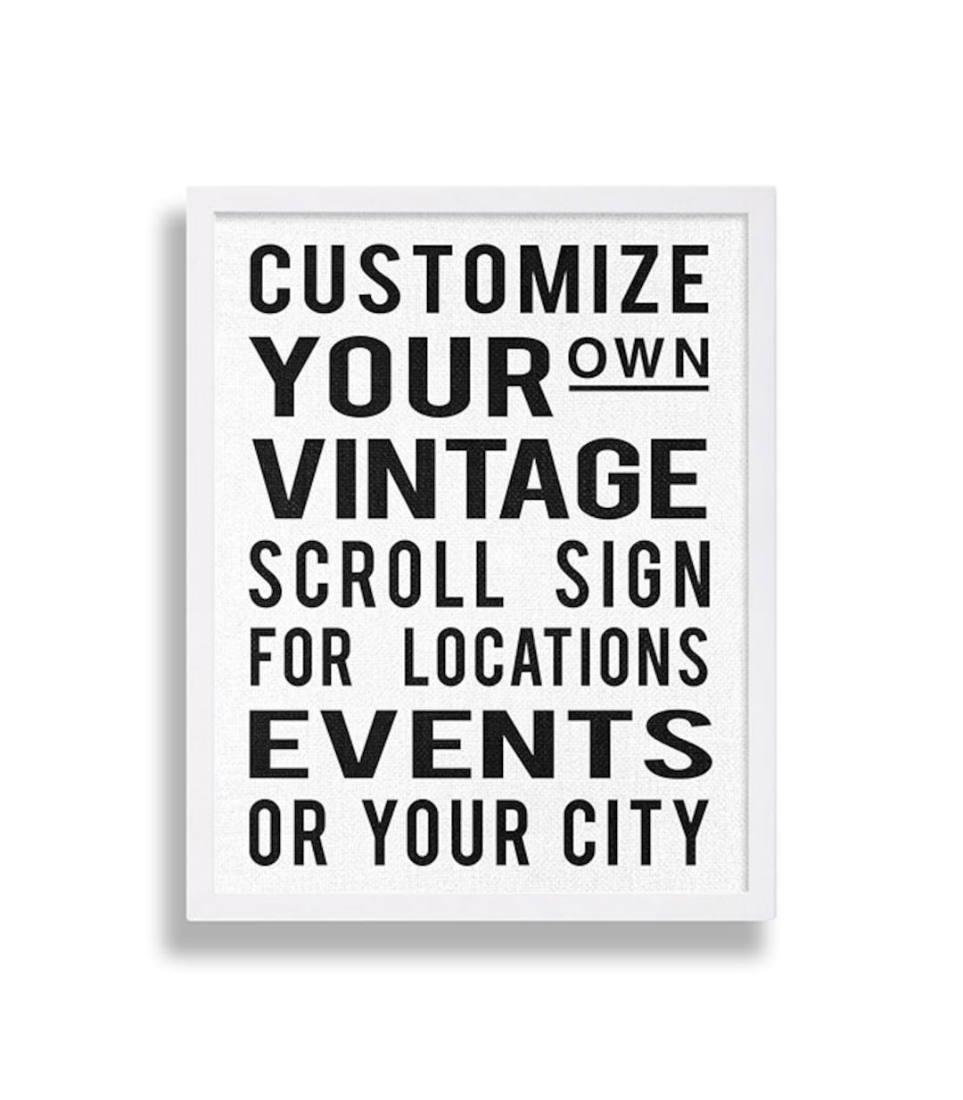 Custom Scroll Sign Art Print Bus Stop Print Trolley Stop Decor Modern ...