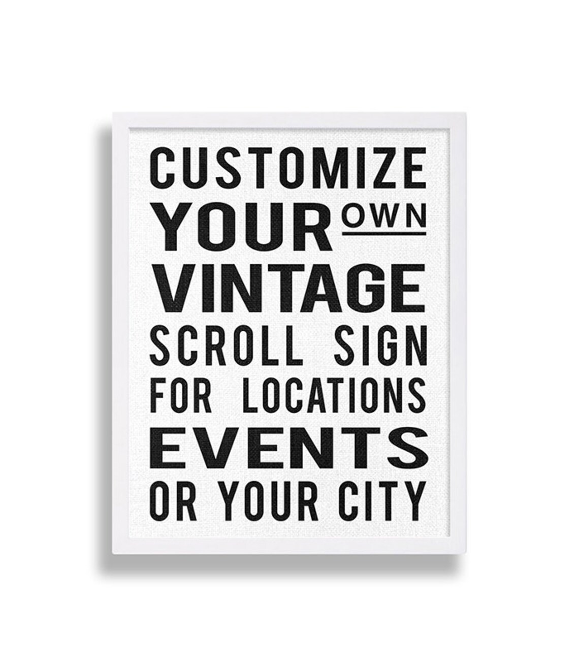 Custom Scroll Sign Art Print Bus Stop Print Trolley Stop Decor | Etsy