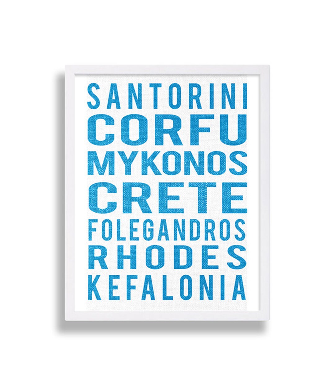 Greek Islands Art Print Travel Art Destination Roll Sign Print Modern ...