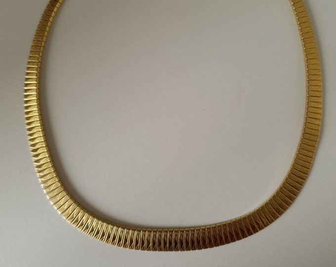 1980s Collar-style Gold-colour Necklace With Makers Tag - Etsy