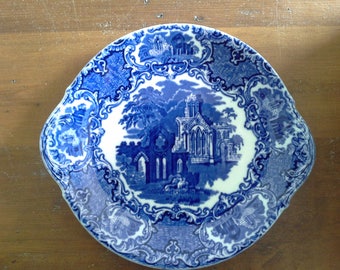 Antique Flow Blue Plate by GEORGE JONES & SONS, Abbey 1790 England ...