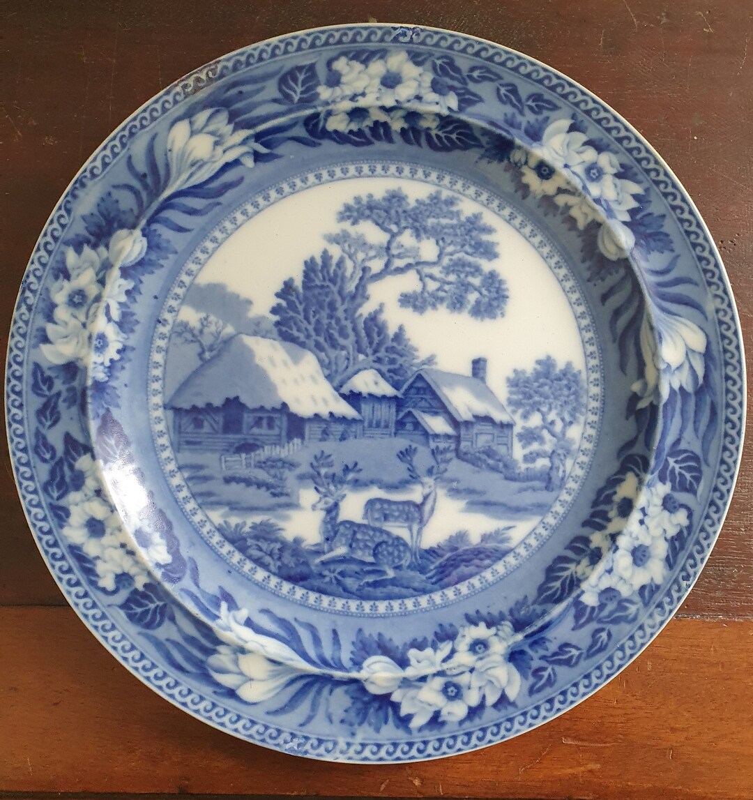 Old Wedgwood Plate in the fallow Deer Pattern - Etsy