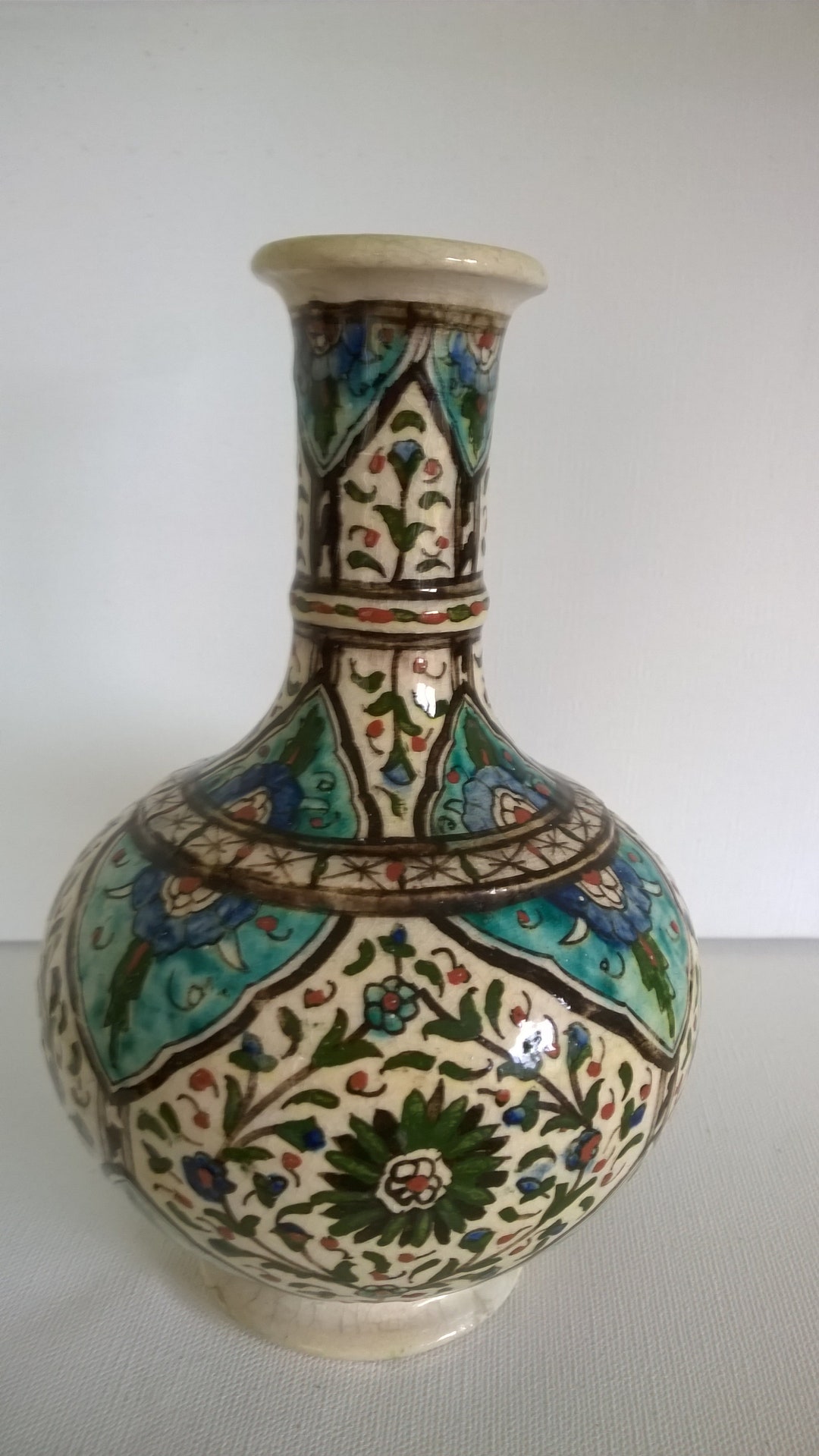 Antique Kütahya Vase With Beautiful Iznik Design - Etsy