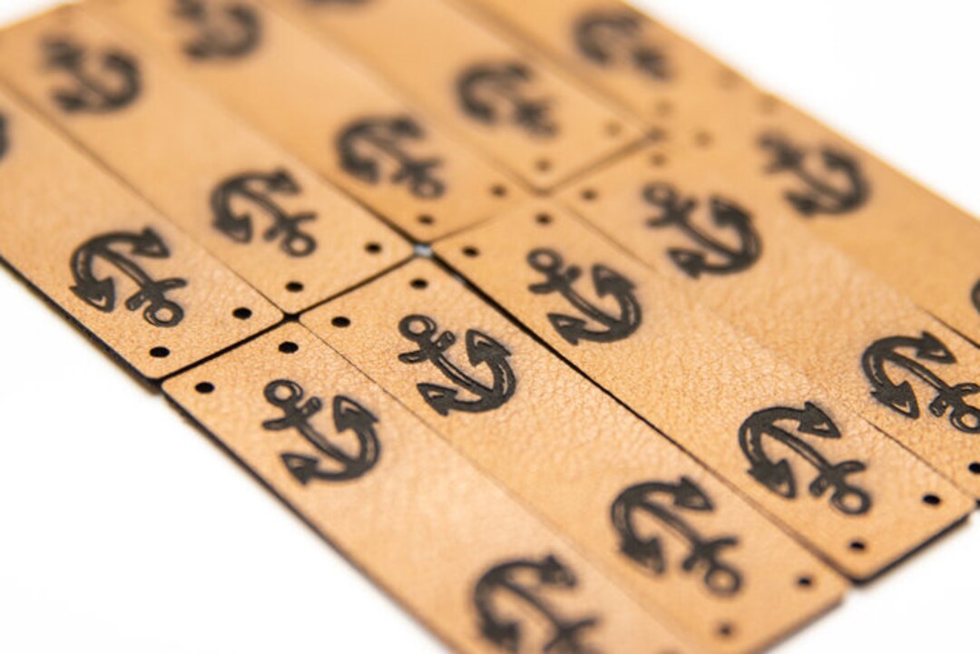 Set of 10 ''anchor'' Imitation Leather Labels as Patches for Self-made ...