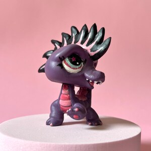 Littlest Pet Shop Custom LPS on Authentic Figure Ooak Punk Alligator - Etsy