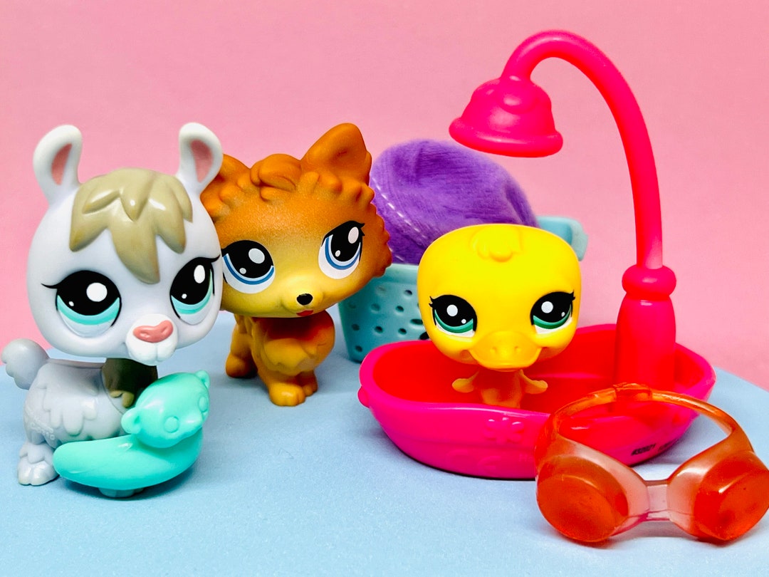 LPS Littlest Pet Shop Authentic Bath Time Set With Blind Bag Llama 2454 ...