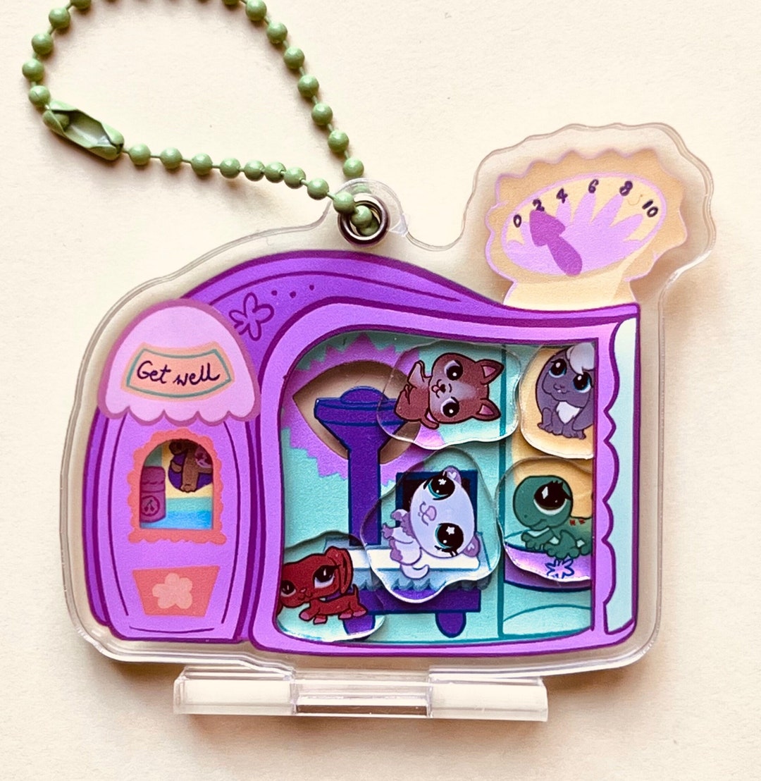 LPS Purple Get Better Hospital House Playset Openable Shaker Keychain ...