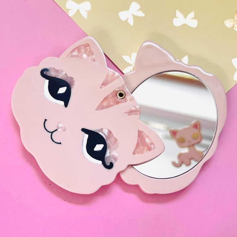 Cat Compact Mirror - Etsy