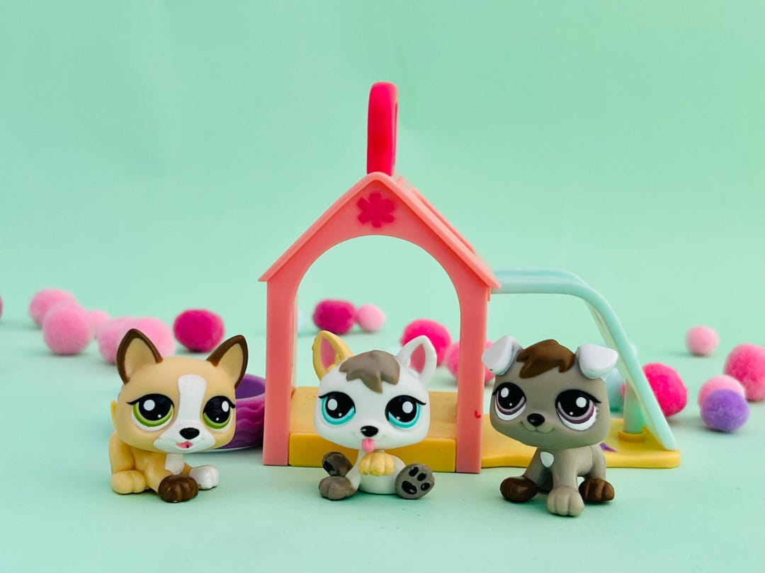 LPS Littlest Pet Shop Authentic EURO Triplets Puppy Dogs 1876 1877 1878 ...