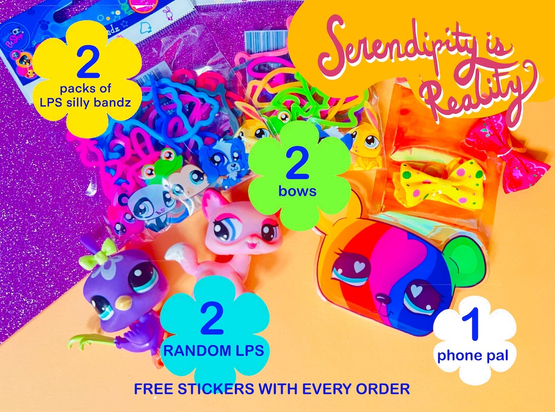 LPS Trinkets Box: 2 Packs of Rubber Bracelets + 2 Random Authentic ...