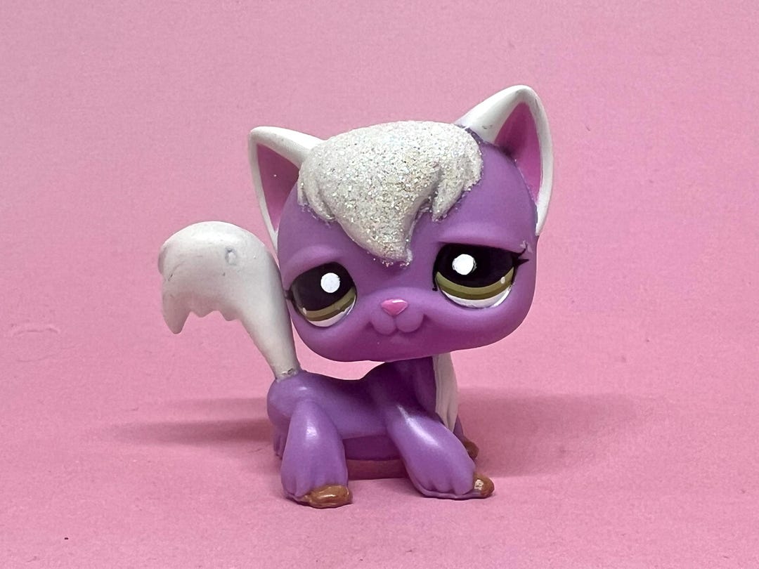 Littlest Pet Shop Authentic LPS Longhair Angora Cat #1047 / Vintage ...