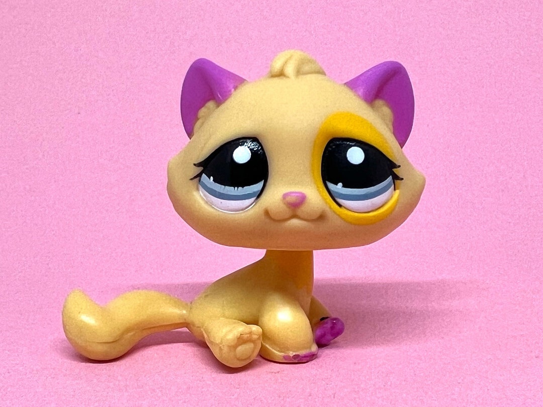 Littlest Pet Shop Authentic LPS Bon Bon Tabby Cat 2406 / Vintage Hasbro ...