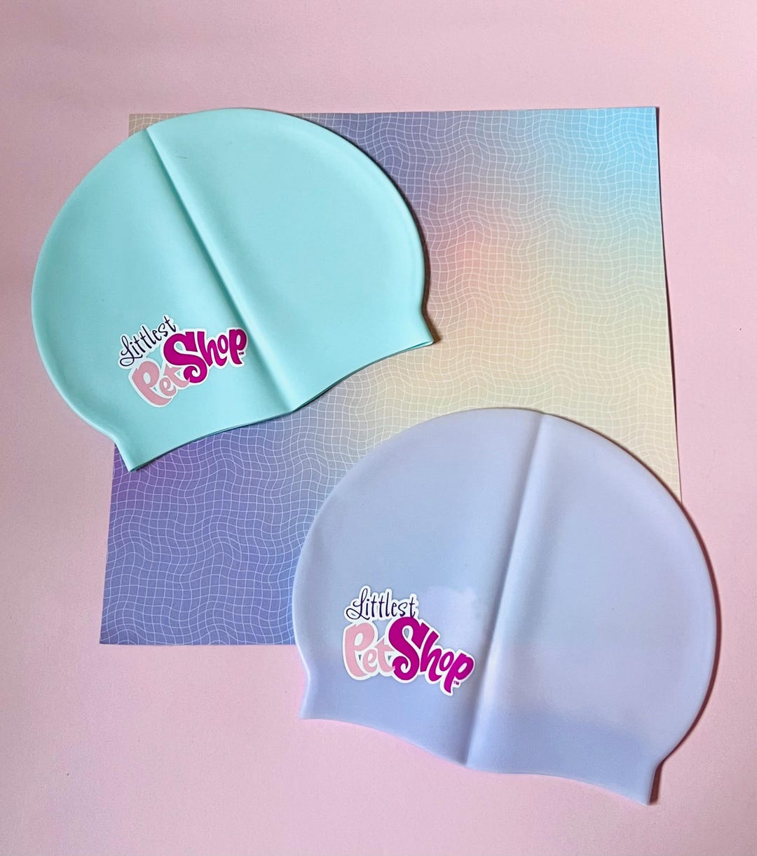 LPS Littlest Pet Shop Authentic RARE NIB Swim Caps Blue or Purple ...