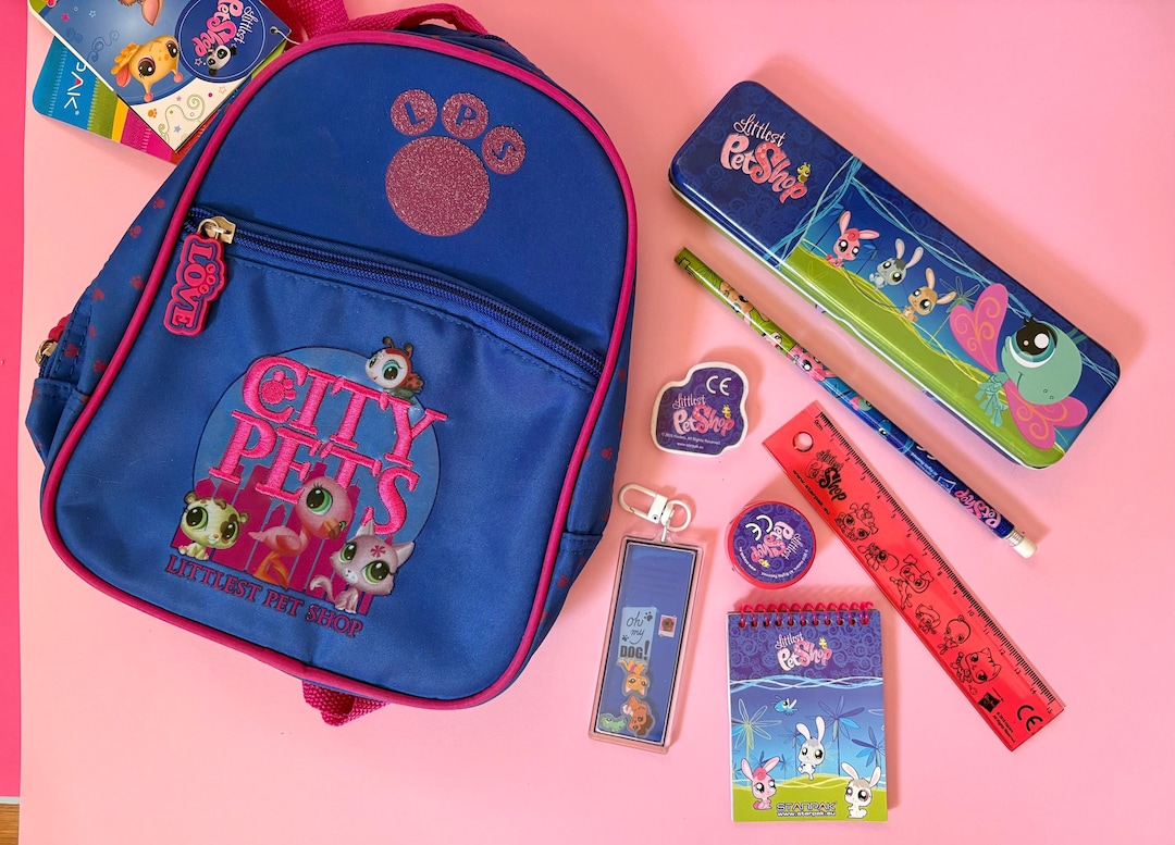 LPS Back to School: Littlest Pet Shop Mini Backpack, Stationary Set ...
