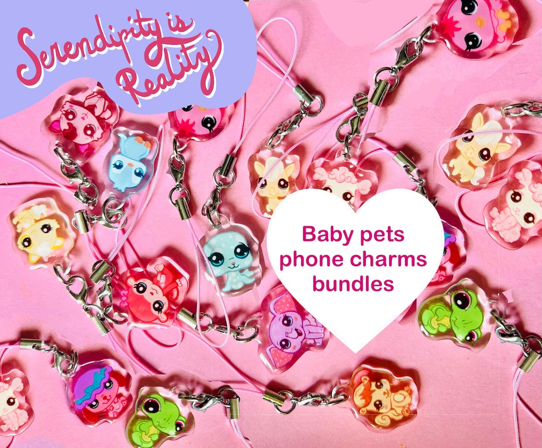 LPS Cutest Pets Baby Pets RANDOM Phone Epoxy Phone Charm Accessory Cute ...