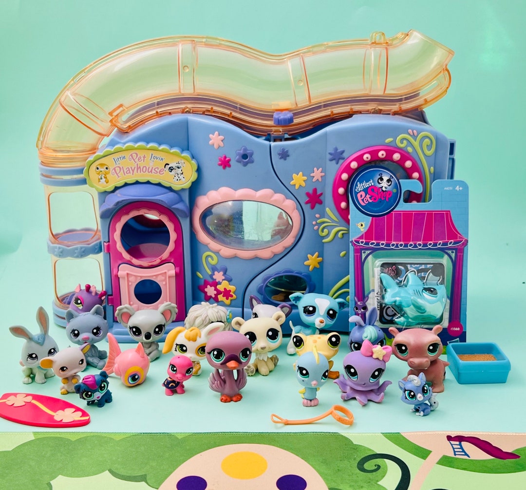 LPS Littlest Pet Shop Authentic Purple Pet Lovin Playhouse House ...