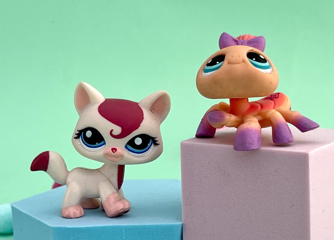 Littlest Pet Shop Authentic LPS Halloween Pet Pair From Tube Walking ...