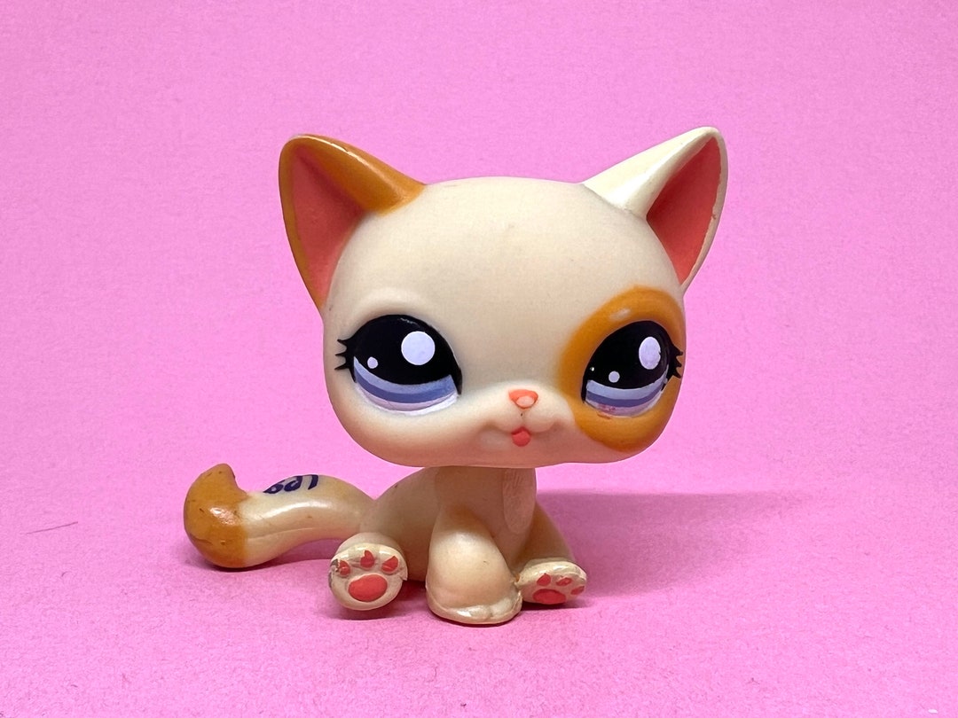 Littlest Pet Shop Authentic LPS Sitting Shorthair Cat 1521 / Vintage ...
