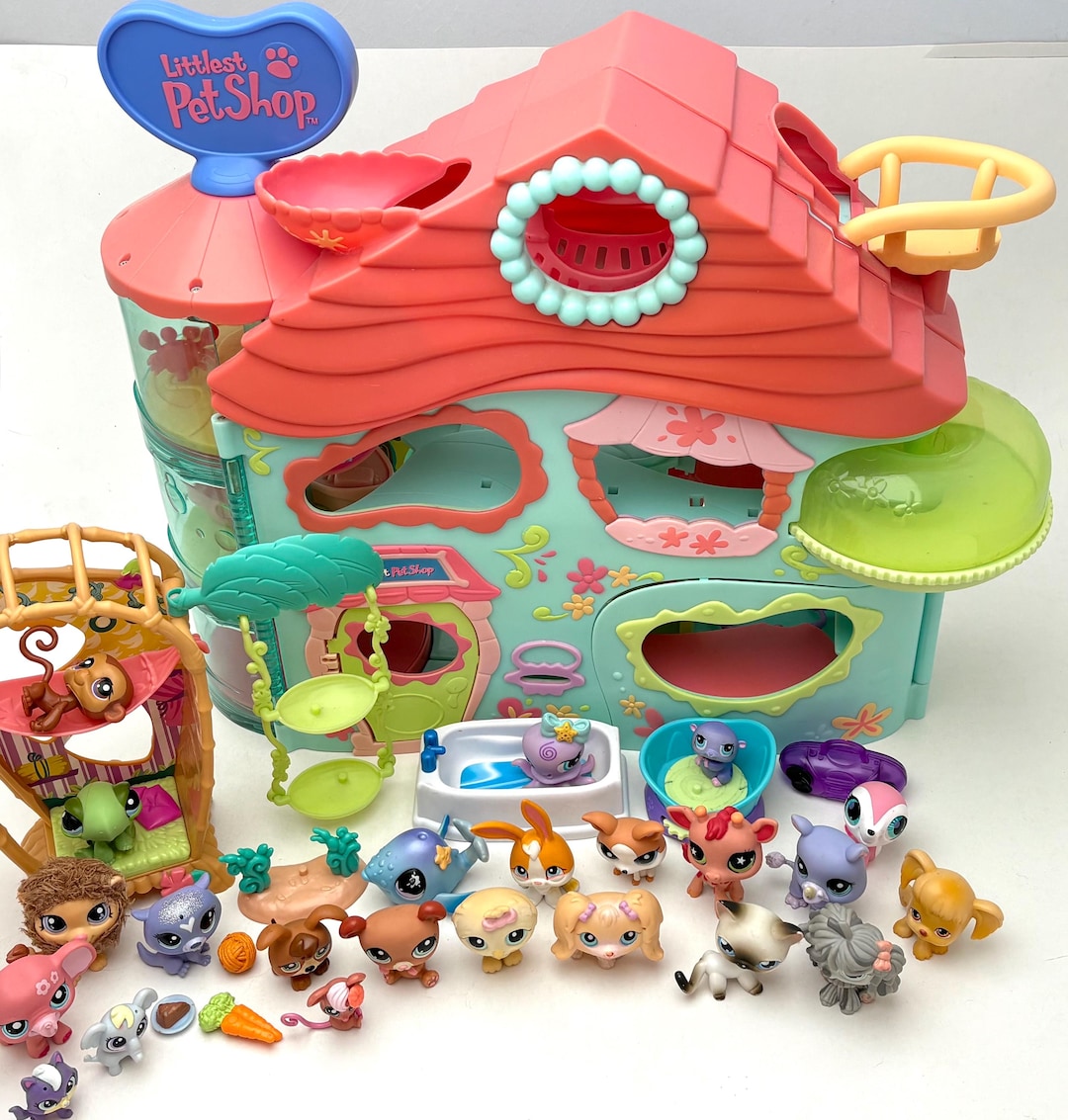 Littlest Pet Shop Authentic LPS Biggest House Playset With 24 Pets and ...