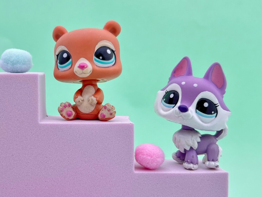 LPS Littlest Pet Shop LPS Rare Blythe Husky 2109 and Bear / Authentic ...