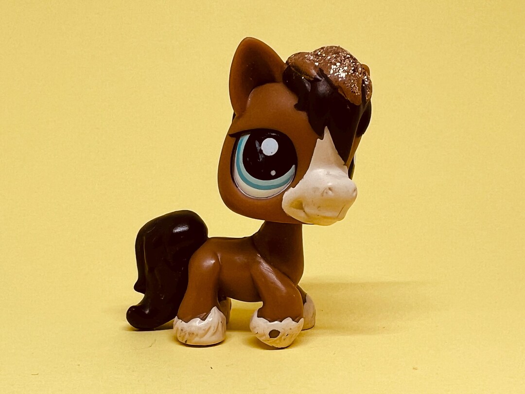 LPS Littlest Pet Shop Authentic Glitter Horse Clydesdale #2292 Hasbro ...