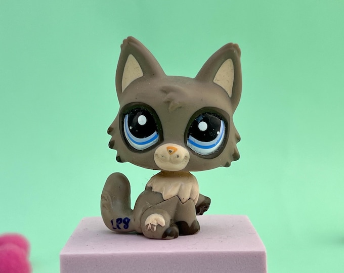 LPS Littlest Pet Shop Authentic Very Rare Wolf Cat #1953 / Vintage ...