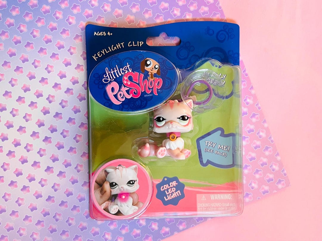 LPS Littlest Pet Shop Authentic RARE NIB Keylight Persian Cat Keychain ...