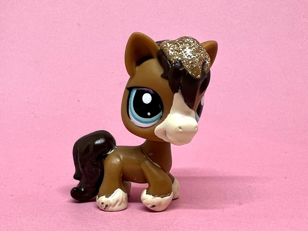 LPS Littlest Pet Shop Authentic Glitter Horse Clydesdale 2292 Hasbro ...