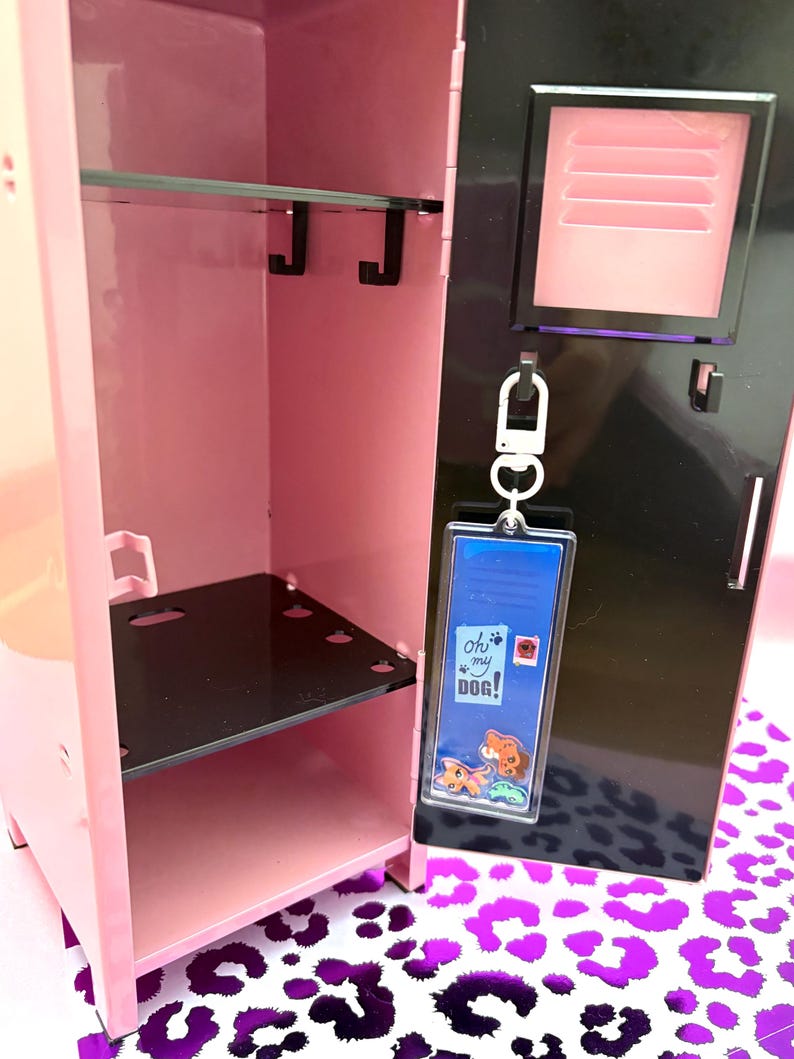 LPS Popular Pets School Locker Keychain Wit Small Animals Charm Collie ...