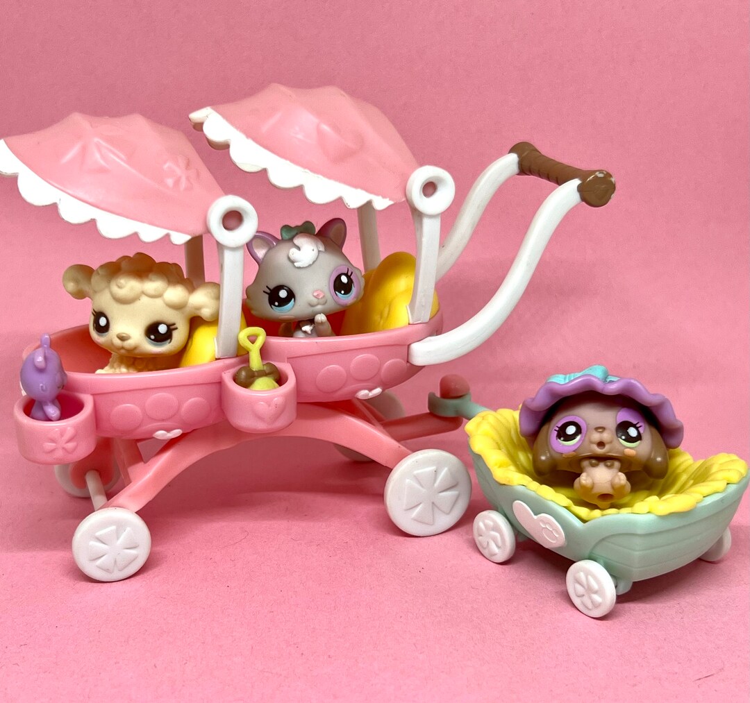 Littlest Pet Shop Authentic Cutest Pets Sunny Stroll With Babies Baby ...