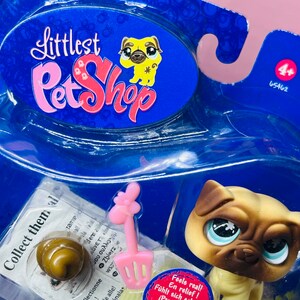 LPS Littlest Pet Shop Authentic Euro Version RARE NIB Glass Eye Pug ...