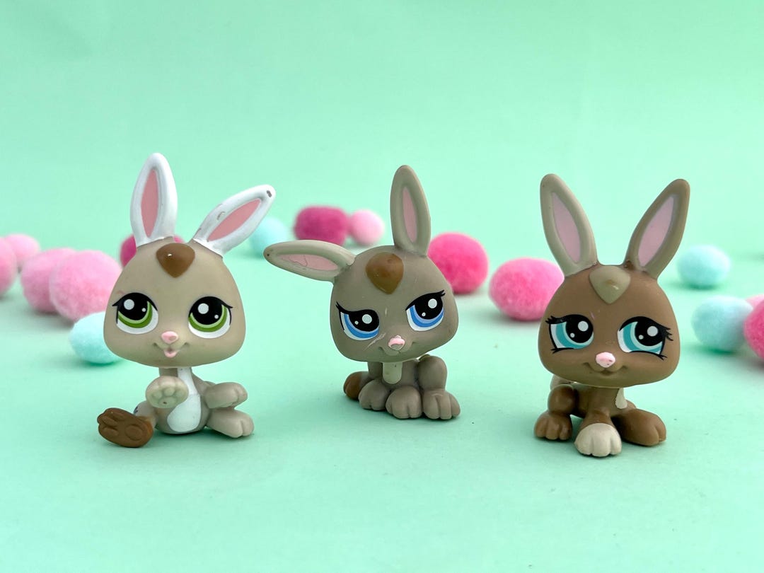 Littlest Pet Shop Authentic LPS Triplets Bunnies #1332 #1333 #1334 ...