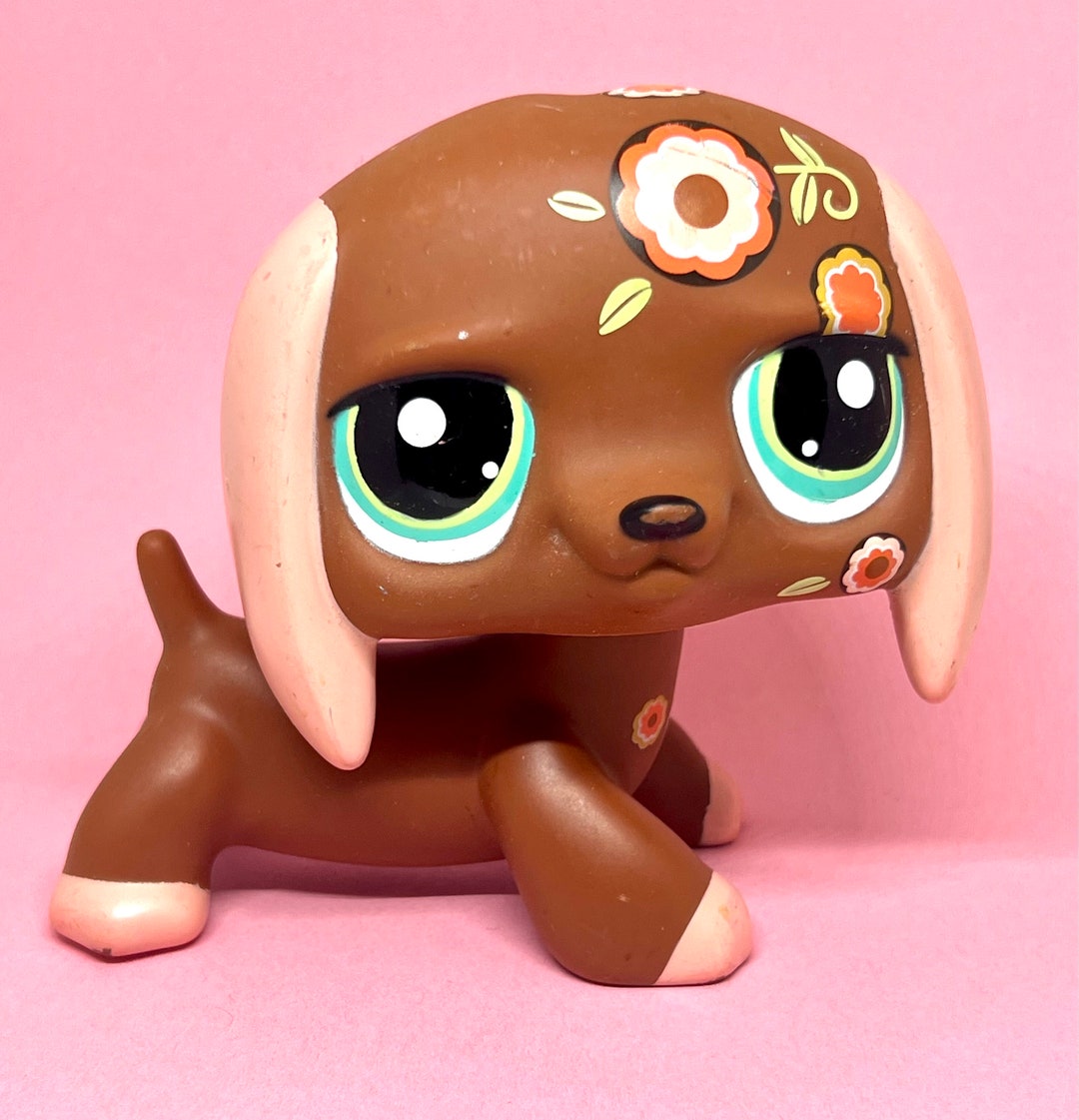 Littlest Pet Shop LPS Authentic EURO Jumbo Deco Pet Dachshund / Vintage ...