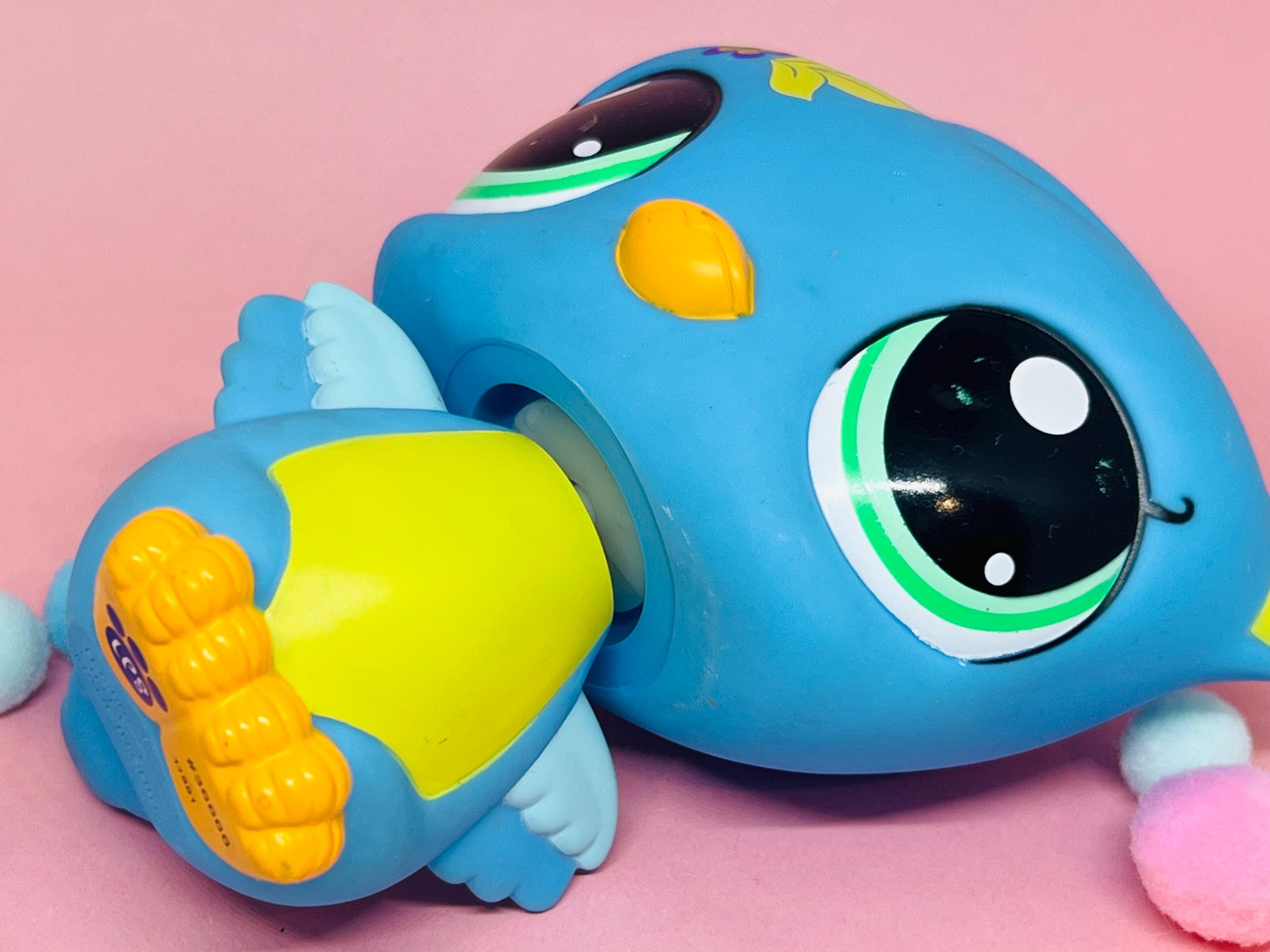 LPS Littlest Pet Shop Authentic EURO Very RARE Jumbo Deco Pet Blue Owl ...