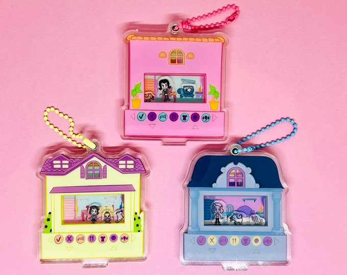 Pixel Chic House Openable Shaker Keychain / 2000s Kids Nostalgia - Etsy