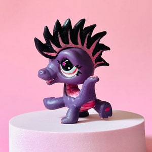Littlest Pet Shop Custom LPS on Authentic Figure Ooak Punk Alligator - Etsy