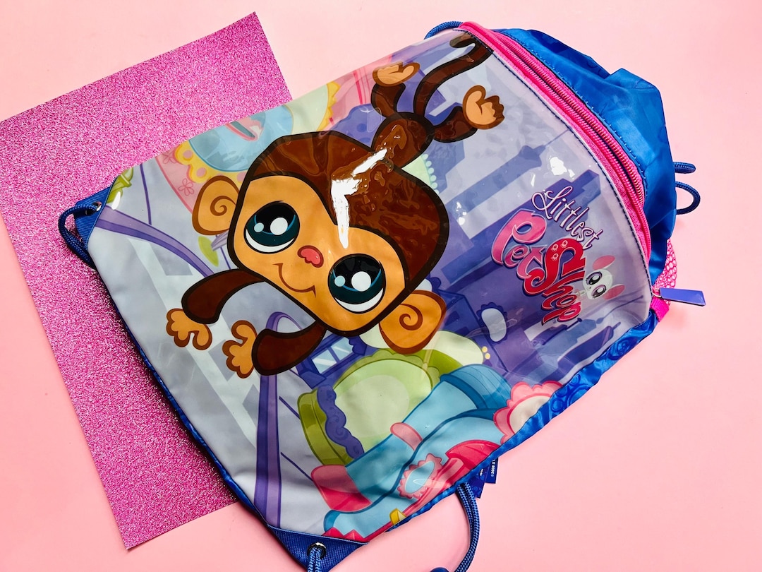 LPS Vintage Littlest Pet Shop EURO Sport Backpack Bag 2000s School Bag ...